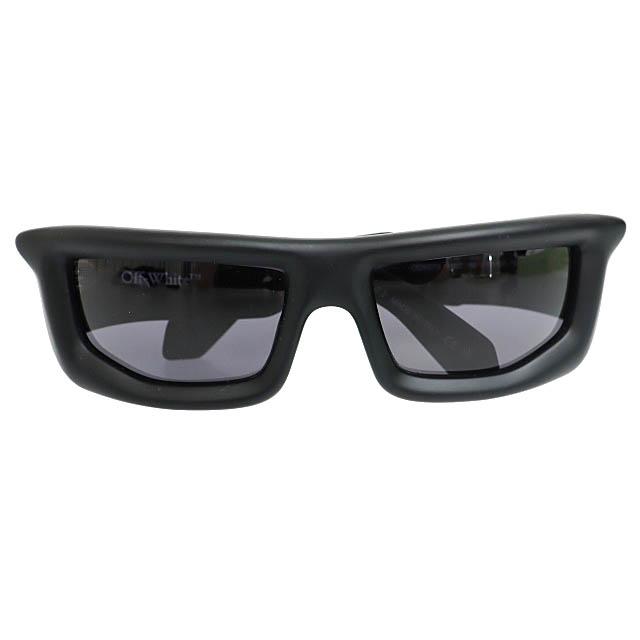 【中古】オフホワイト OFF WHITE 23SS Volcanite Square Sunglasses ロゴ スクエア サングラス 黒☆AA★▲■250625