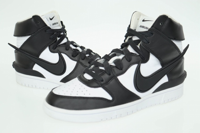 【中古】ナイキ NIKE ×AMBUSH アンブッシュ DUNK HIGH Black ダンク ハイ CU7544-001 25.5 ブラック ▲■250622