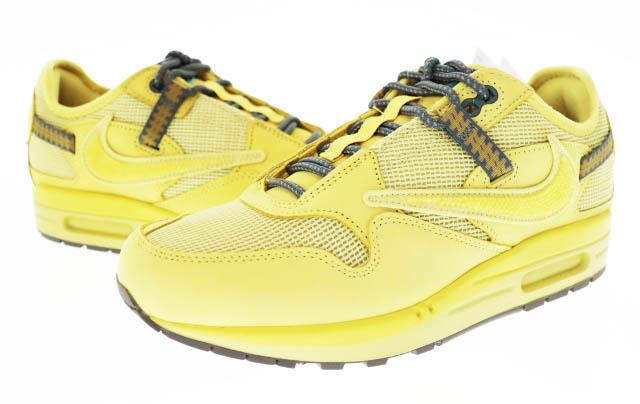 【中古】ナイキ NIKE ×TRAVIS SCOTT トラヴィススコット AIR MAX 1 CJ GOLD DO9392-700 26 イエロー ▲■250627