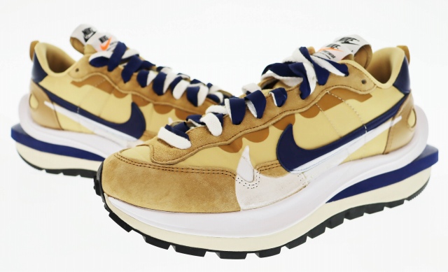 【中古】ナイキ NIKE ×sacai サカイ VAPORWAFFLE Sesame and Blue Void ヴェイパー ワッフル DD1875-200 ▲■250629