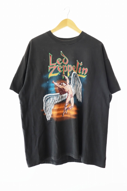 【中古】ヴィンテージ 90s LED ZEPPELIN レッド ツェッペリン Swan Song Tee Hanes 半袖 Tシャツ バンドT 250701