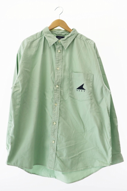 【中古】ディセンダント DESCENDANT 25SS KENNEDY'S TWILL LS SHIRT ワンポイント 刺繍 長袖シャツ 3 ☆AA★ 250811