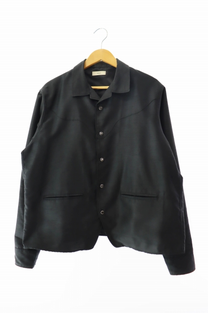 【中古】STEAF スティーフ 24AW ウエスタン シャツ ジャケット S24AW-MASP01 L 黒 ブラック ● 250710