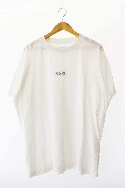 【中古】メゾンマルジェラ Maison Margiela MM6 T-SHIRT シグネチャー 半袖Tシャツ S 白 ホワイト ☆AA★ 250821