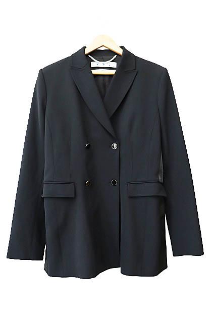 【中古】オフホワイト OFF WHITE 20AW ダブル テーラード ジャケット ブレザー OWEF049E20FAB002 46 黒☆AA★250821
