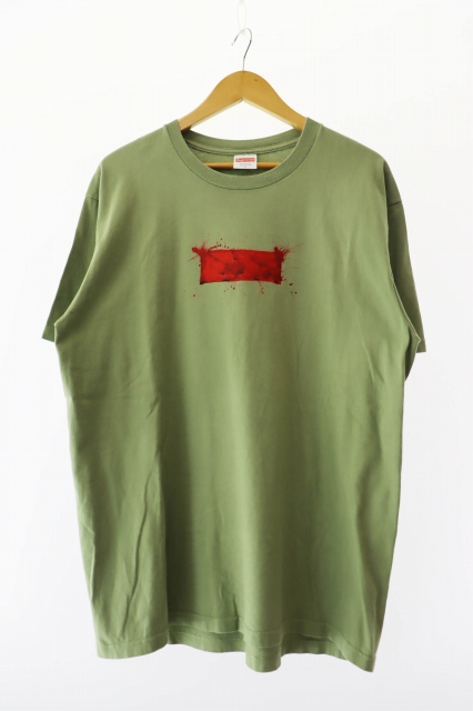 【中古】シュプリーム SUPREME 22SS ラルフステッドマン ボックスロゴ 半袖Tシャツ M カーキ ☆AA★ 250903