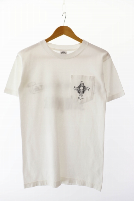 【中古】クロムハーツ オールド ニューヨーク スクロールラベル プリント 半袖Tシャツ S 白 ホワイト ☆AA★ 250927