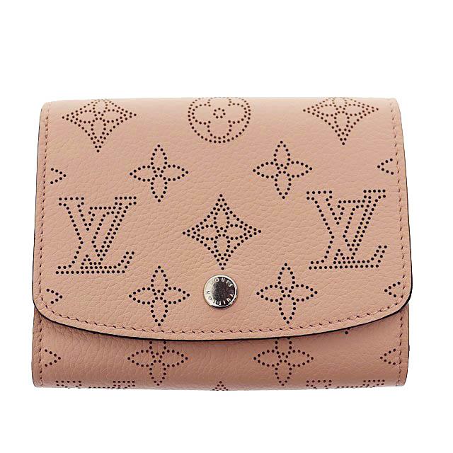 【中古】ルイヴィトン LOUIS VUITTON マヒナ ポルトフォイユ イリス コンパクト 二つ折り 財布 M62541☆AA★■251009