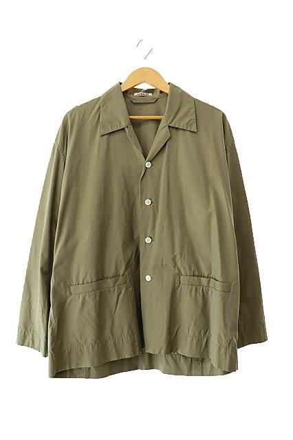 【中古】オーラリー AURALEE 17SS FINX SILK CHAMBRAY SHIRTS JACKET シルク シャンブレー シャツ ジャケット 250808