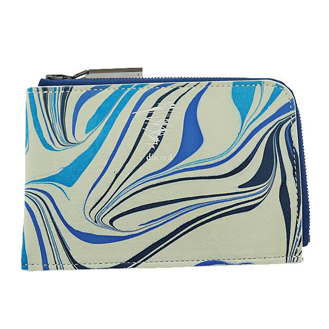 【中古】ヨウジヤマモト YOHJI YAMAMOTO DISCORD ディスコード 17SS マーブル柄 ロゴ L字ウォレット 財布●▲■250911