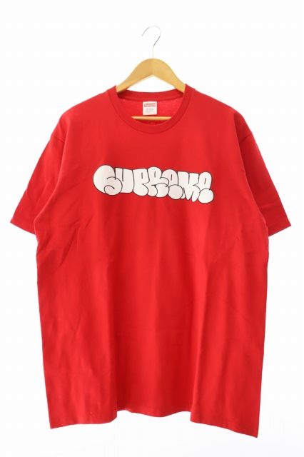 【中古】シュプリーム SUPREME 25SS run Tee Red ホームラン ロゴ プリント 半袖Tシャツ L レッド ☆AA★ 250908