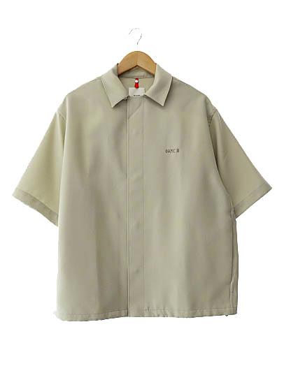 【中古】OAMC オーエーエムシー 22SS SYSTEM S/S SHIRT バックパッチ ロゴ システム 半袖シャツ S ベージュ 250814