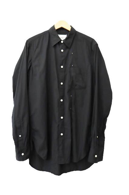 【中古】タカヒロミヤシタザソロイスト 23AW right-left shirt ライト レフト 長袖 シャツ ss.0001bAW23 46黒■250821