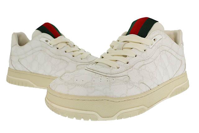 【中古】グッチ GUCCI 25SS Re-Web Sneakers GGスプリーム リウェブ スニーカー 816818 38.5 白☆AA★●▲■250913