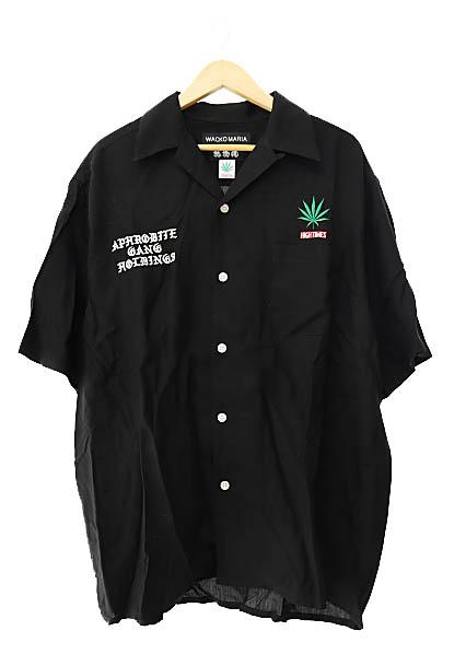 【中古】ワコマリア WACKO MARIA ×舐達麻 ×HIGH TIMES ハイタイムズ 24SS 50'S OPEN COLLAR SHIRT シャツ 250914