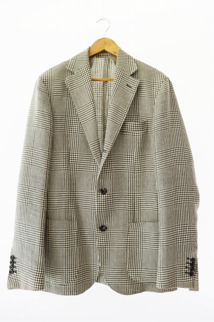 【中古】サルトリオ SARTORIO グレンチェック テーラード ジャケット 23SSSA00157 50R08 BROWN ● 250821