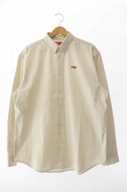 【中古】シュプリーム SUPREME 22SS Small Box Shirt  スモール ボックス ロゴ 長袖シャツ M オフホワイト☆AA★250825