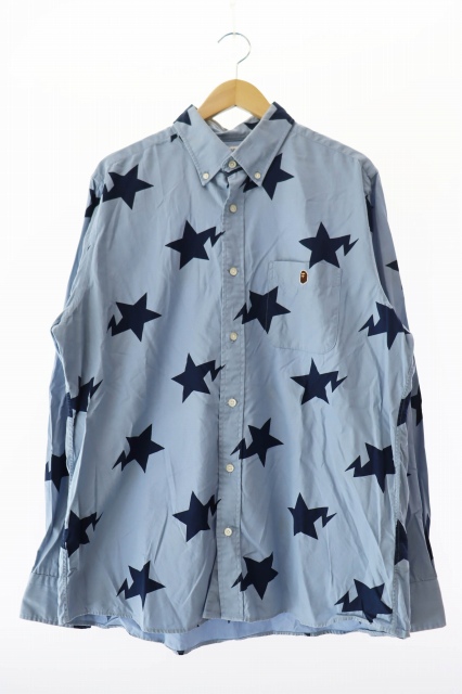 【中古】アベイシングエイプ A BATHING APE BAPESTA SHIRT ベイプスタ 長袖シャツ 001SHD301015X XXL ☆AA★ 250920