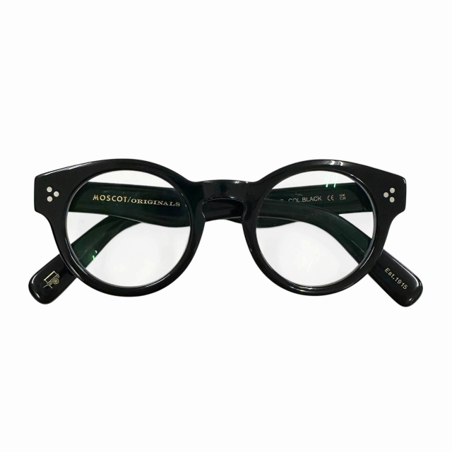 【中古】モスコット MOSCOT GRUNYA グルンヤ メガネ サングラス 45□22 黒 ブラック ブランド古着ベクトル☆AA★▲■