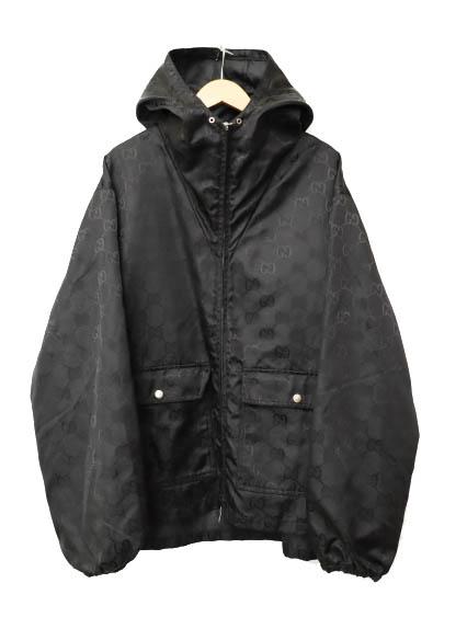 【中古】グッチ GUCCI OFF THE GRID オフザグリッド GG ロゴ フーデッド ジップ ジャケット 631105 52 黒☆AA★251012