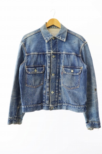 【中古】リーバイス Levi's 50s 507XX 2nd BIG E 両面タブ 均等V ハギ付き ボタン裏刻印無し デニムジャケット 250917