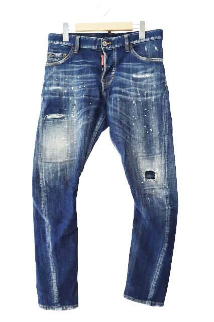 【中古】ディースクエアード DSQUARED2 Sexy Twist Jean セクシー ツイスト ダメージ デニム パンツ 44☆AA★●251101