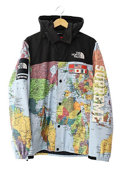 【中古】シュプリーム × ノースフェイス 14SS Expedition Coaches Jacket 地図 コーチ ジャケット NP01440 M 251102
