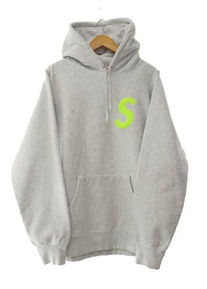 【中古】シュプリーム SUPREME 19AW S Logo Hooded Sweatshirt Grey Sロゴ フーデッド パーカー L グレー☆AA★251022