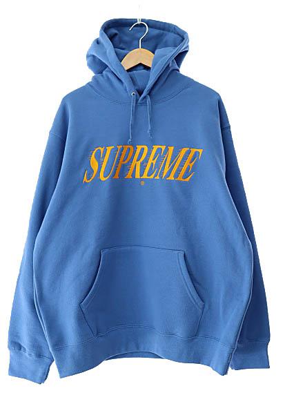 【中古】シュプリーム SUPREME 20SS Crossover Hooded Sweatshirt クロスオーバー パーカー L青ブルー 251031