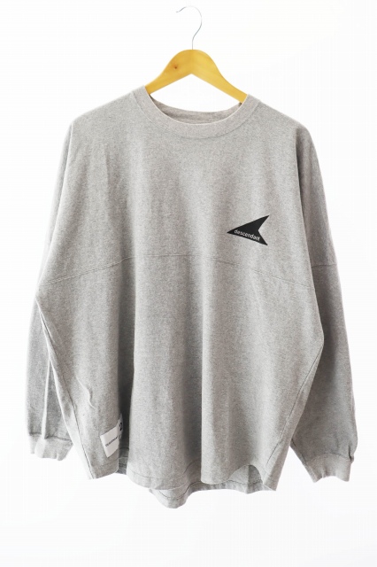 【中古】ディセンダント DESCENDANT CETUS JERSEY LS セタス ジャージー ロゴ プリント 長袖Tシャツ 2 グレー●