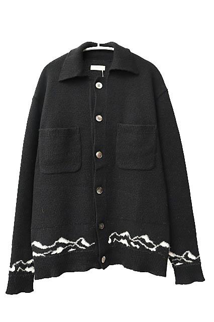 【中古】STEAF スティーフ 25AW POLO KNIT CARDIGAN NIGHT BLACK ポロ ニット カーディガン ジャケット L黒●■251003