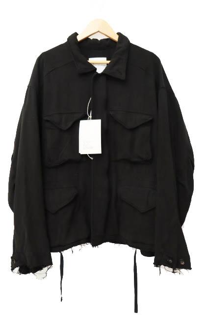 【中古】ANCELLM アンセルム 25AW SILK SUEDE FIELD JACKET シルク スエード フィールド ジャケット 1黒■251003