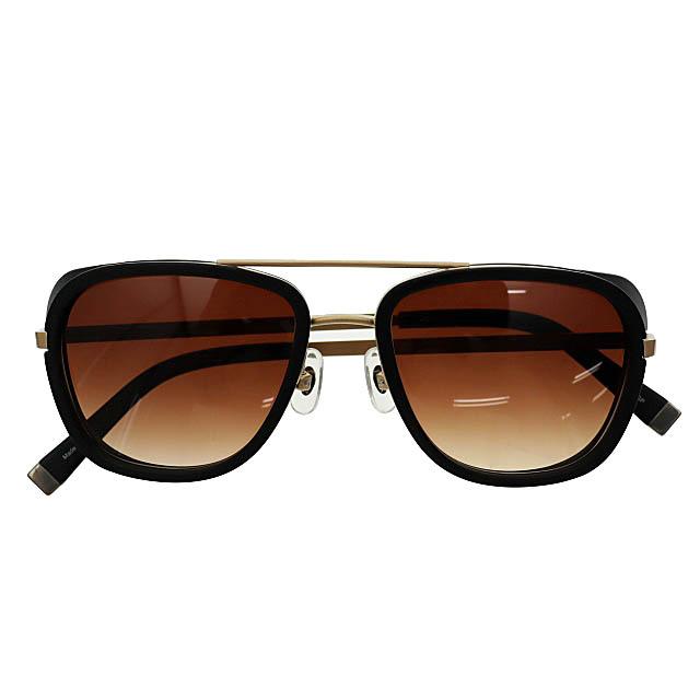 【中古】MATSUDA マツダ M3023 ティアドロップ ツーブリッジ サングラス 52□16-145 ブラック ゴールド▲■251005