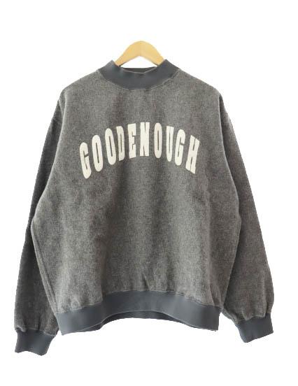【中古】グッドイナフ GOODENOUGH archives アーカイブ 90s ロゴ パッチ ウール トレーナー M グレー 251103 メンズ