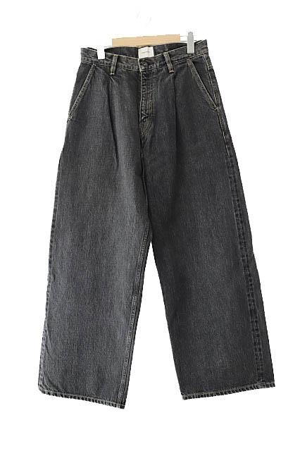 【中古】Supernova スーパーノヴァ Selvedge wide jeans セルビッチ ワイド デニム パンツ ジーンズ S 黒●251014