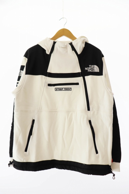 【中古】シュプリーム ×ザノースフェイス スティープ テック スウェット パーカー NT01602I M ホワイト ☆AA★251021