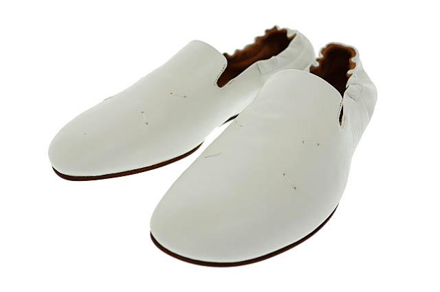 【中古】メゾンマルジェラ Maison Margiela Kiki キキ フラット スリッポン シューズ S58WR0093 37白●▲■251014