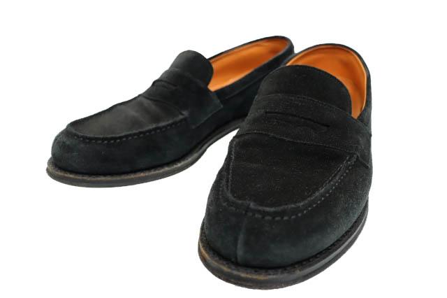 【中古】ジャランスリワヤ Jalan Sriwijaya GARUDA ガルーダ スエード  ローファー 98998 18045 8.5黒●251101