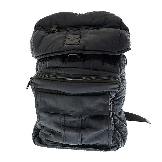 【中古】バルマン BALMAIN BH1 BAG LEAGUE BACK PACK ロゴ キルティング 総柄 バックパック リュック紺●▲■251019