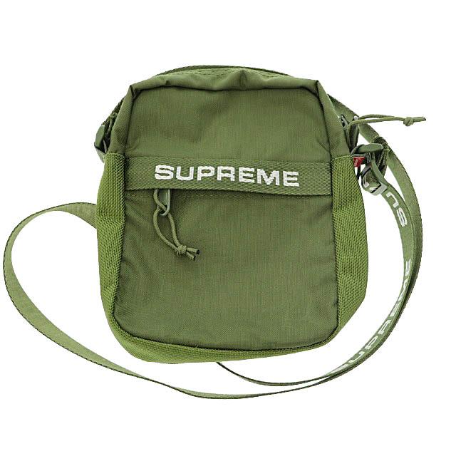 【中古】シュプリーム SUPREME 22AW Shoulder Bag Olive ロゴ ライン ショルダー バッグ オリーブ ☆AA★▲251115