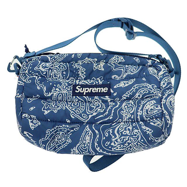 【中古】シュプリーム SUPREME 22AW Puffer Side Bag Blue Paisley パファー サイド バッグ ブルー ペイズリー251115