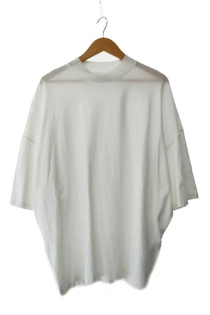 【中古】ジルサンダー JIL SANDER 無地 モックネック 半袖 Tシャツ JSMT706022 MT247308 M 白ホワイト251101 メンズ