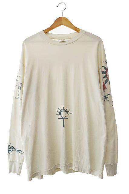 【中古】ヴィンテージ VINTAGE 90s Dennis Rodman tattoo Tee デニスロッドマン タトゥー 長袖Tシャツ XL 白 251031