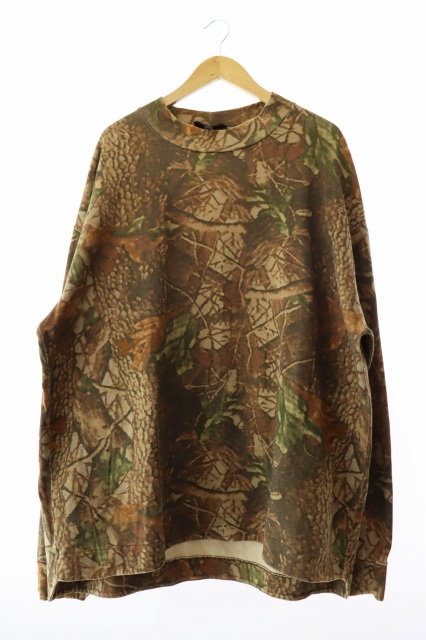 【中古】YEEZY イージー SEASON 3 Camo Long Sleeve Tee 総柄 カモ ロングスリーブ 長袖Tシャツ L ブラウン 251107