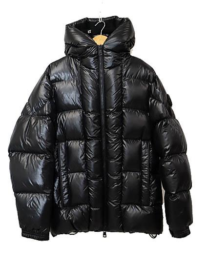 【中古】モンクレール MONCLER 21AW DOUGNAC GIUBBOTTO ロゴ ワッペン ドゥーニャック ダウン ジャケット 2 黒 251111