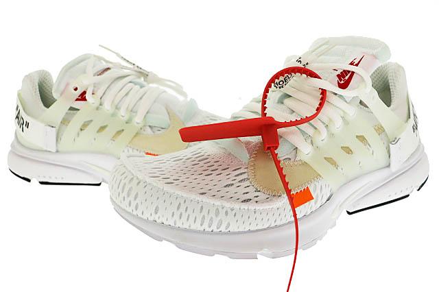 【中古】ナイキ NIKE ×OFF-WHITE オフホワイト THE 10 AIR PRESTO White Black Cone AA3830-100 27☆AA★▲■251215
