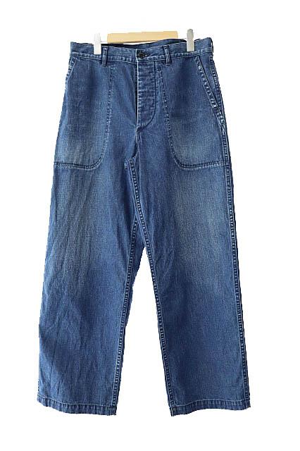 【中古】A.PRESSE アプレッセ 22AW US Navy Denim Baker Pants USネイビー デニム ベイカー パンツ ジーンズ 1 251119