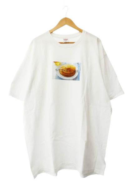 【中古】シュプリーム SUPREME 25SS Pancakes Tee パンケーキ ロゴ プリント 半袖 Tシャツ XXL白ホワイト☆AA★251212