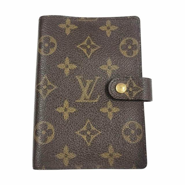 【中古】ルイヴィトン LOUIS VUITTON モノグラム アジェンダPM 手帳カバー R20005 茶 ブラウン●▲
