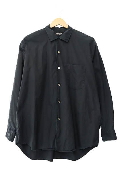 【中古】コムデギャルソン オム プリュス COMME des GARCONS 90s Open Collar Shirt 長袖 シャツ 黒ブラック 251217